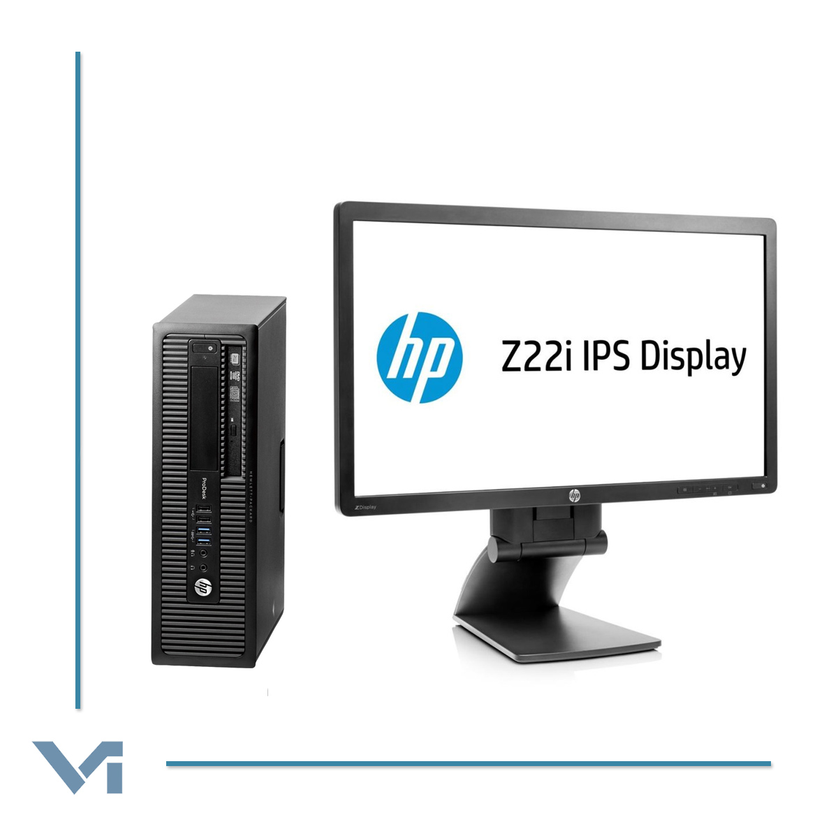 Postazione Completa Kit PC HP PRODESK 600 G1 SFF - Intel Core i5-4570 ...